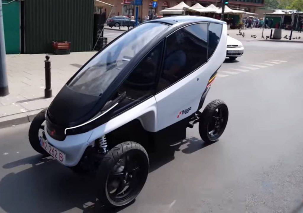 Triggo, arriva l'auto elettrica che si piega come...una fisarmonica